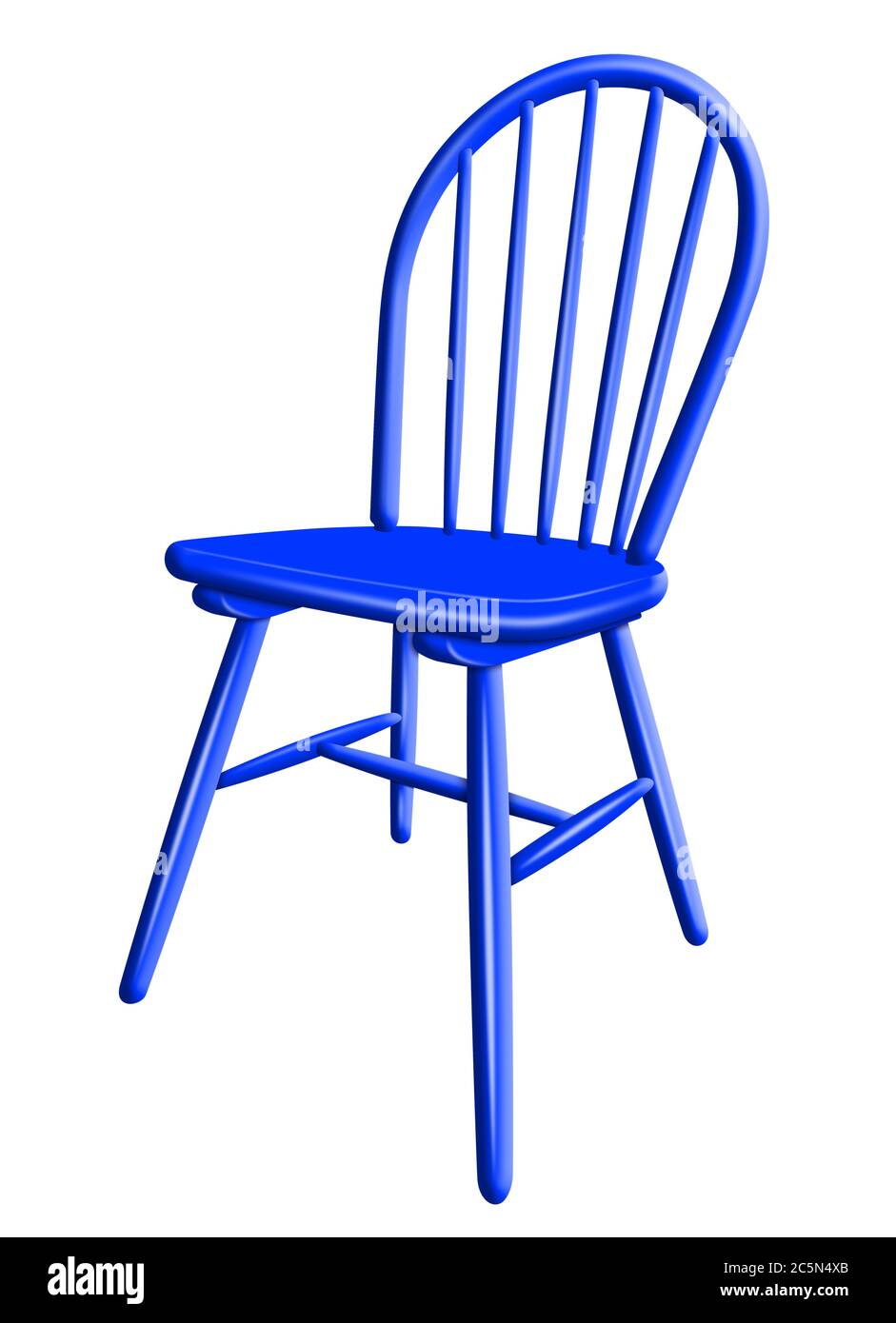 Blue plastic chair isolated on white background Stock Photo - Alamy