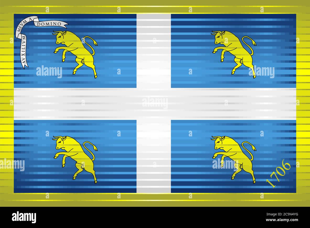 Shiny Grunge flag of the City of Turin - Illustration, Three ...