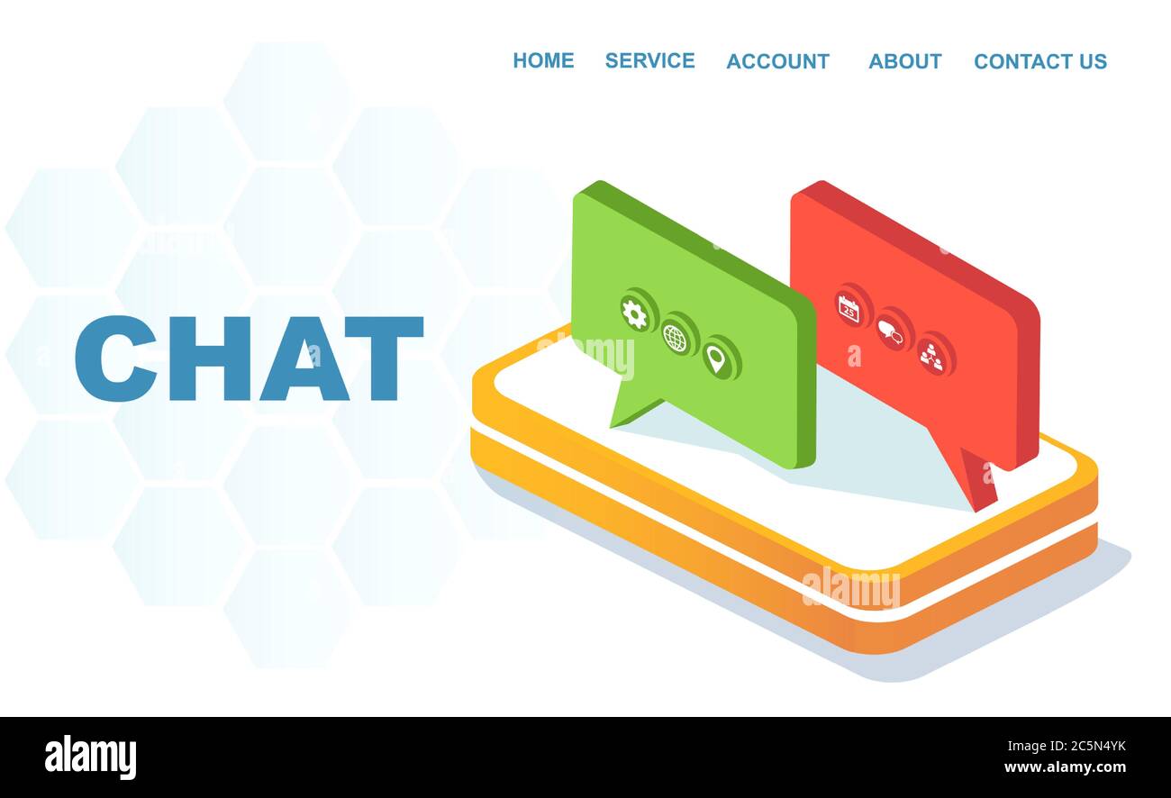 Chat speech vector flat Cut Out Stock Images & Pictures - Alamy