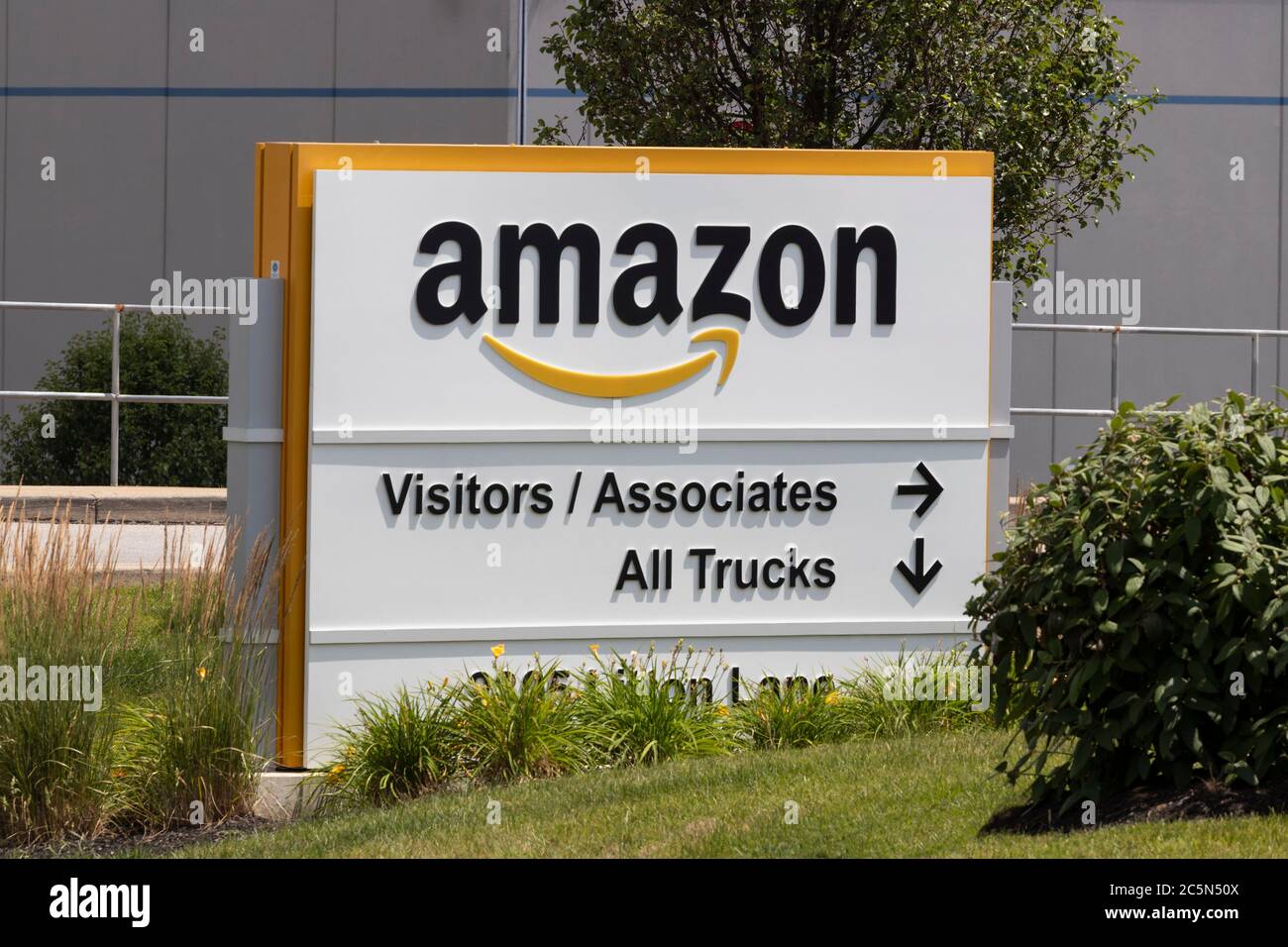 Hebron - Circa July 2020: Amazon.com Fulfillment Center. Amazon is the ...
