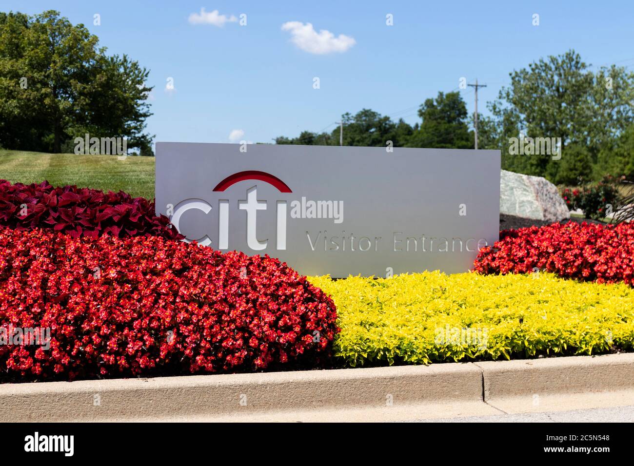 Florence - Circa July 2020: Citibank corporate offices. Citibank is the ...