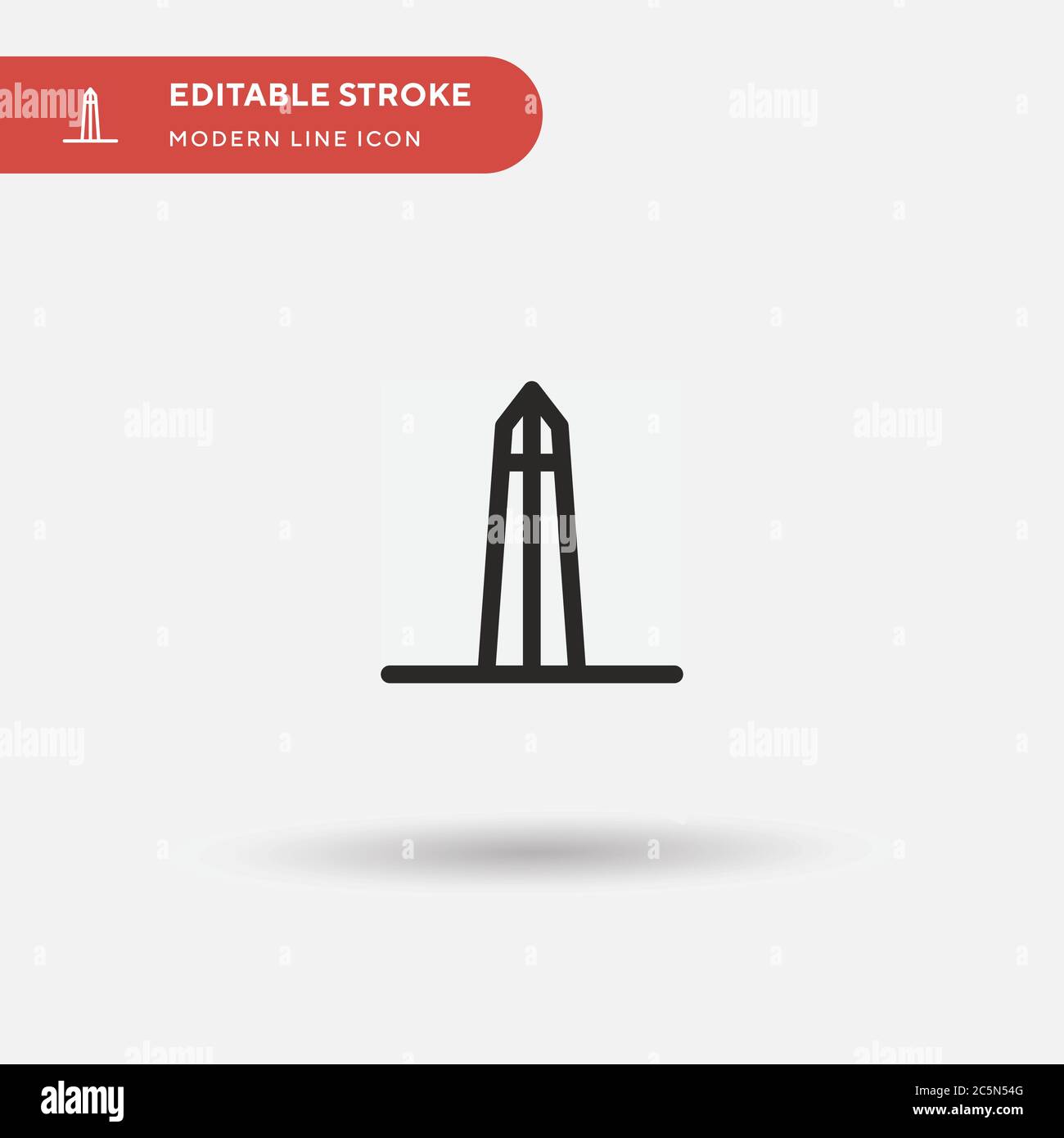 Washington Monument Simple vector icon. Illustration symbol design ...