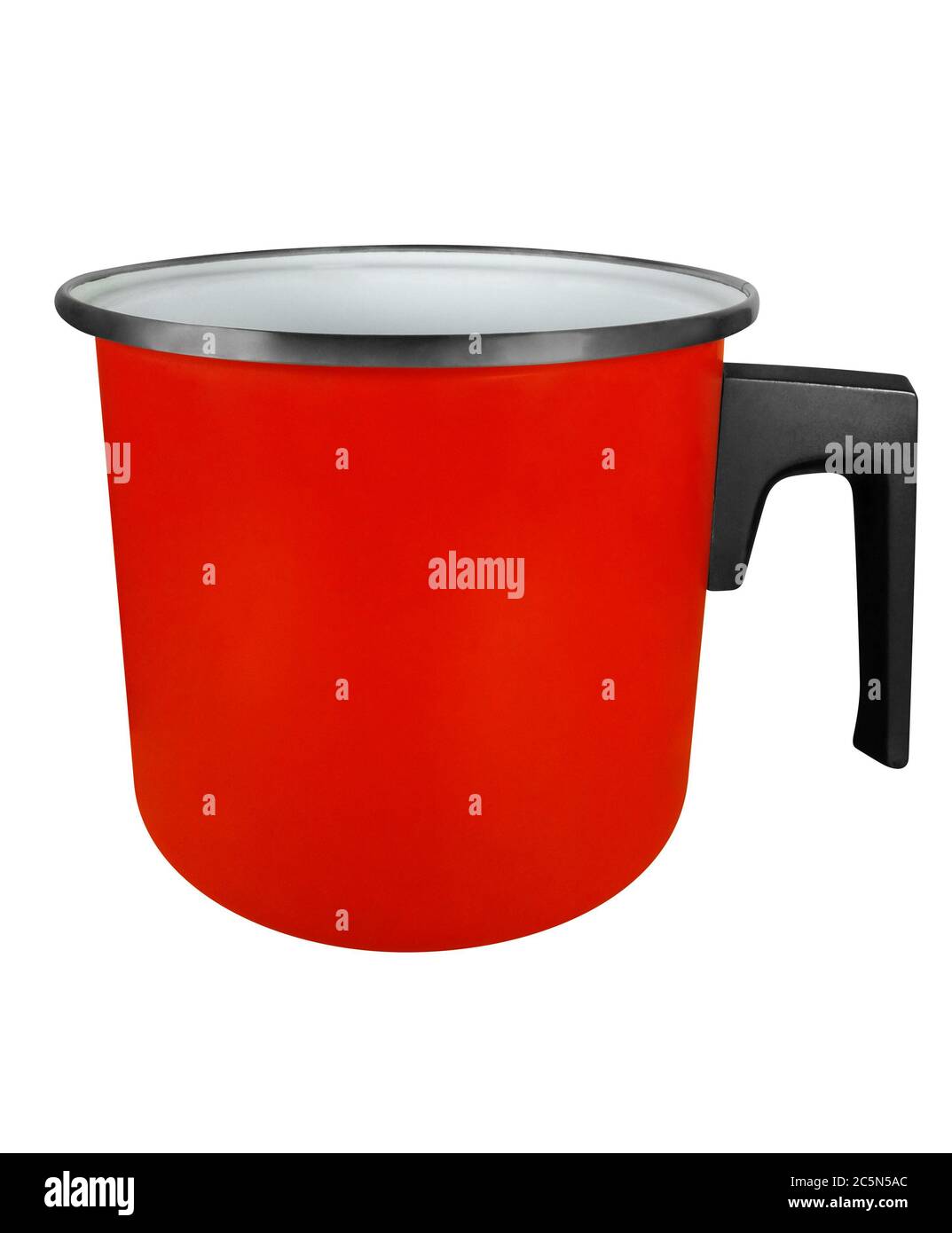 Red saucepan isolated on white with clipping path Stock Photo - Alamy