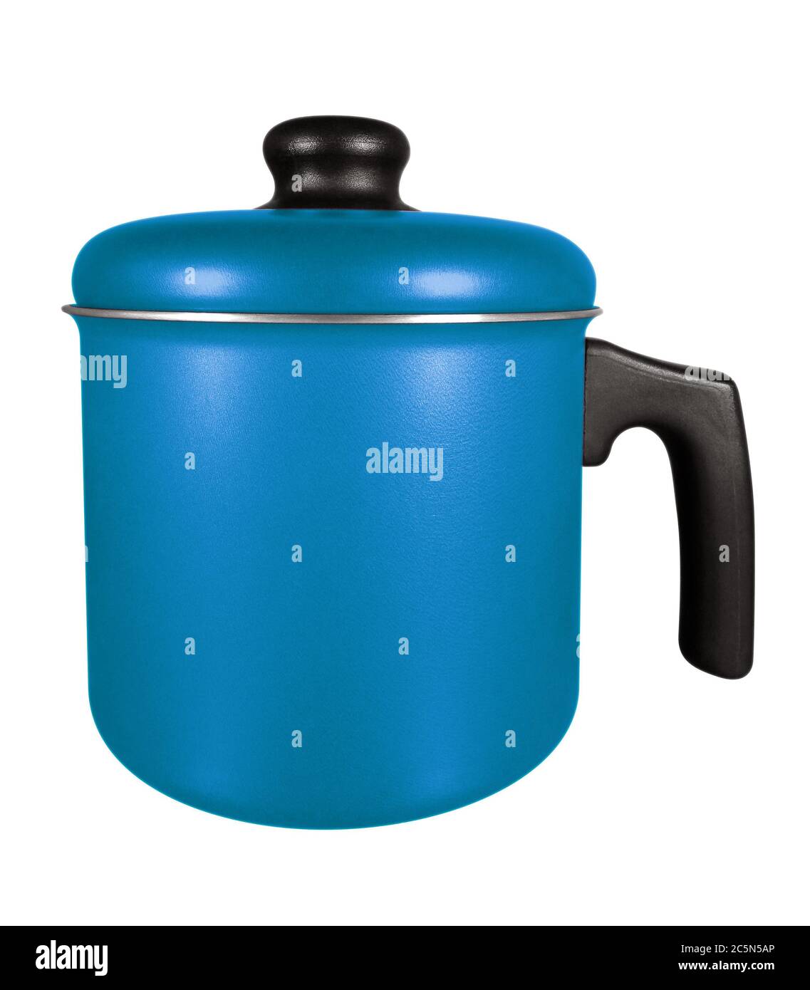 Light blue saucepan isolated on white with clipping path Stock Photo ...