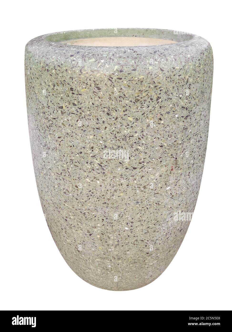 Large stone vase isolated on white with Clipping Path Stock Photo - Alamy