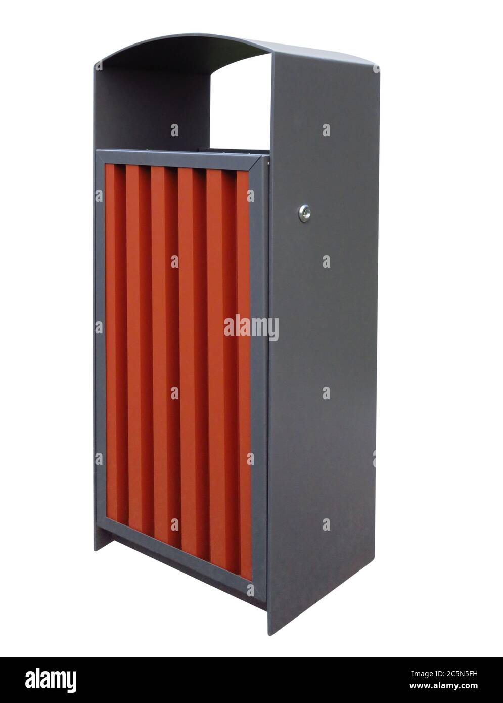 Street garbage can isolated on white with Clipping Path Stock Photo - Alamy