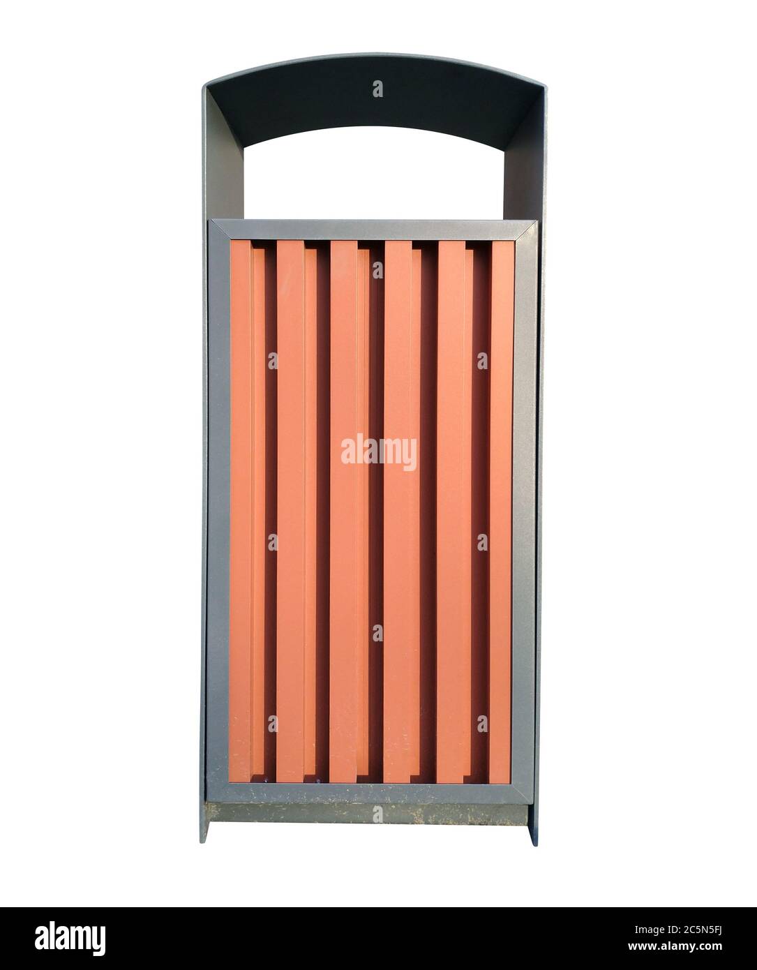 Street garbage can isolated on white with Clipping Path Stock Photo - Alamy