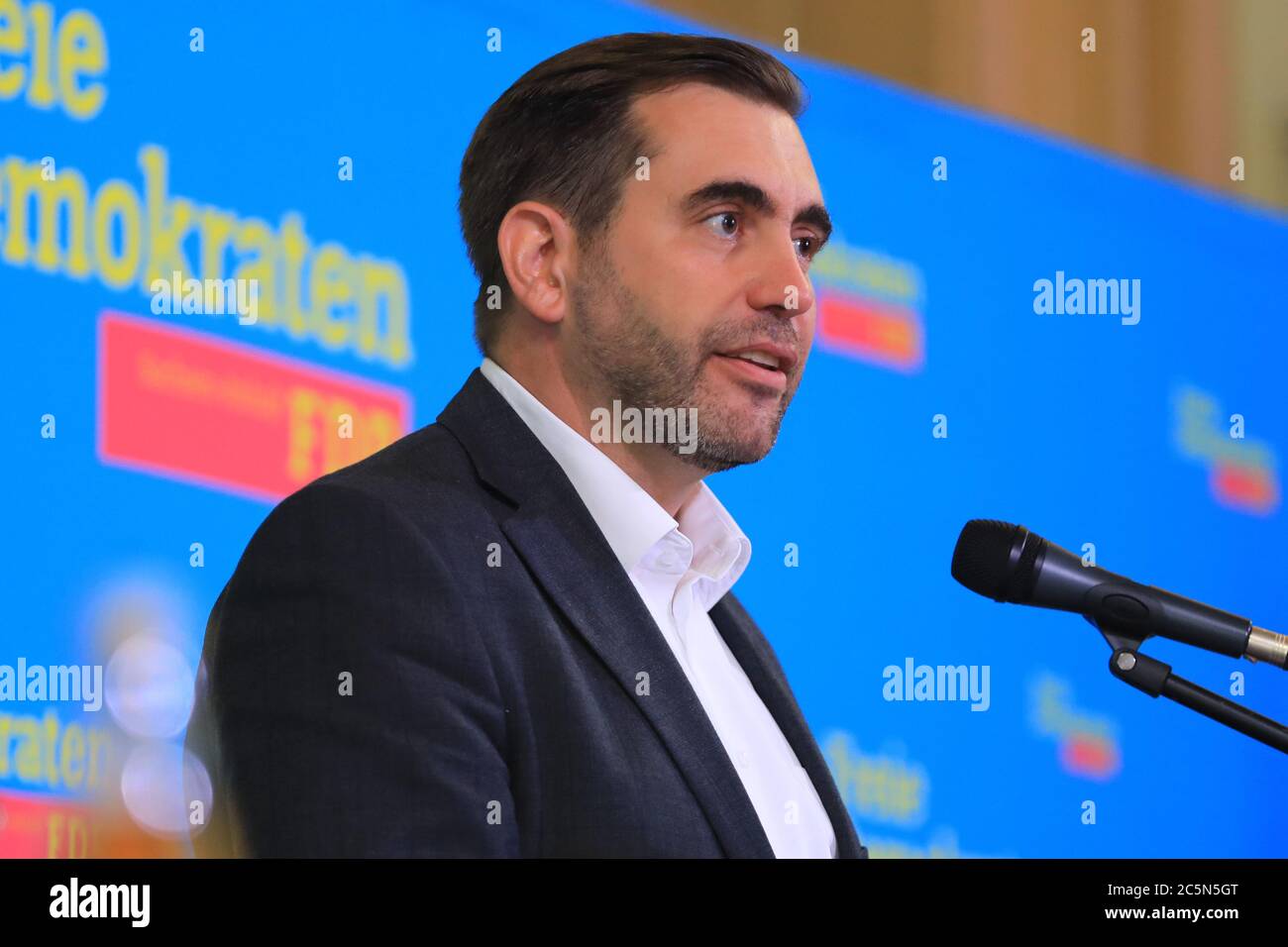 Stendal, Germany. 04th July, 2020. Saxony-Anhalt's FDP leader Frank ...