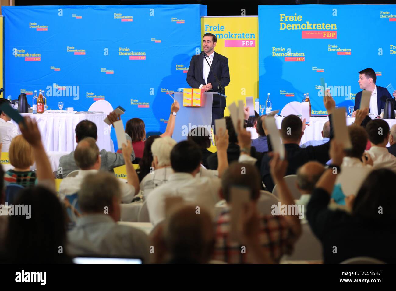 Stendal, Germany. 04th July, 2020. Saxony-Anhalt's FDP leader Frank ...
