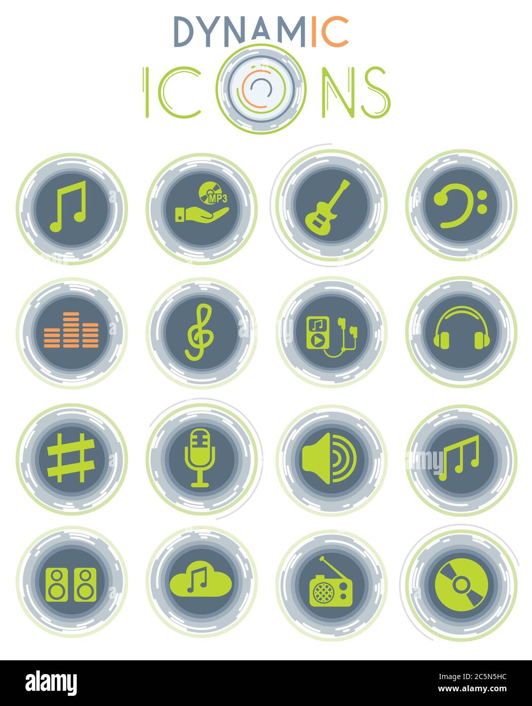 music dynamic icons Stock Vector Image & Art - Alamy