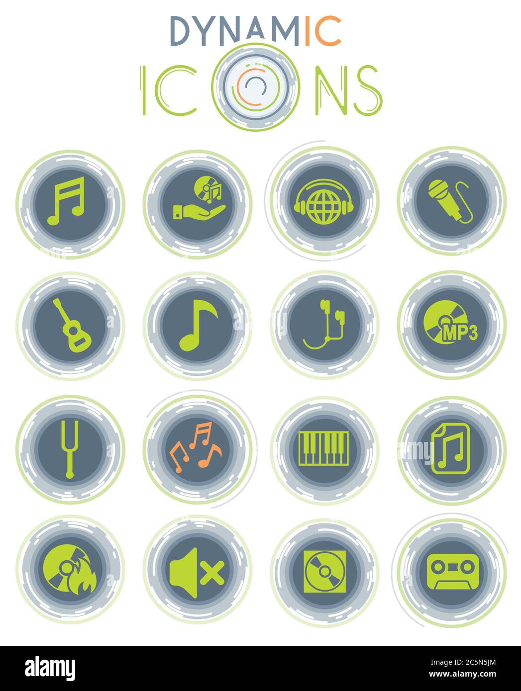 Headphones cassette music notes Stock Vector Images - Alamy