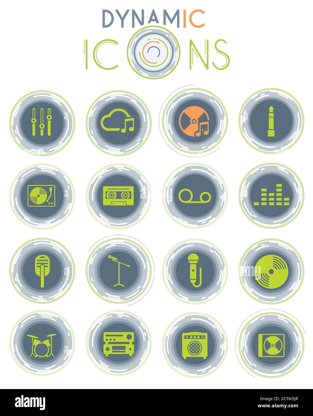 Music dynamic icons Stock Vector Image & Art - Alamy