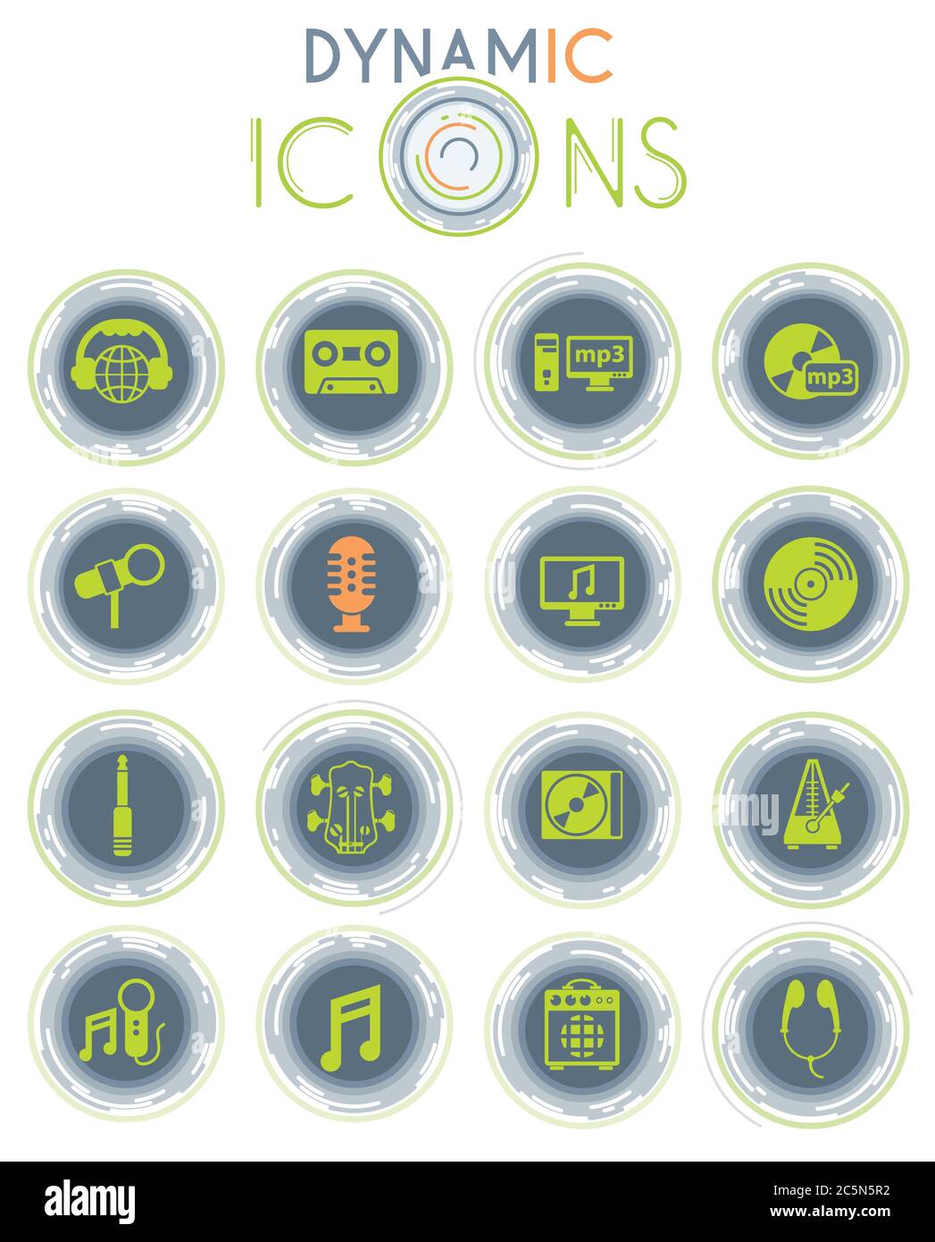 music dynamic icons Stock Vector Image & Art - Alamy