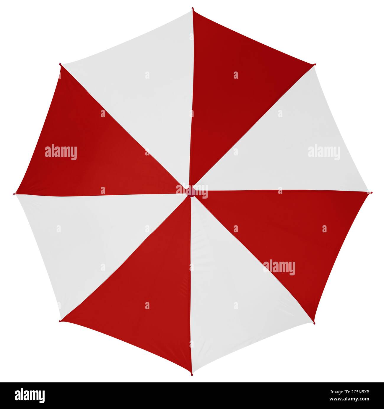 Red-White umbrella isolated on white background. Clipping path included ...