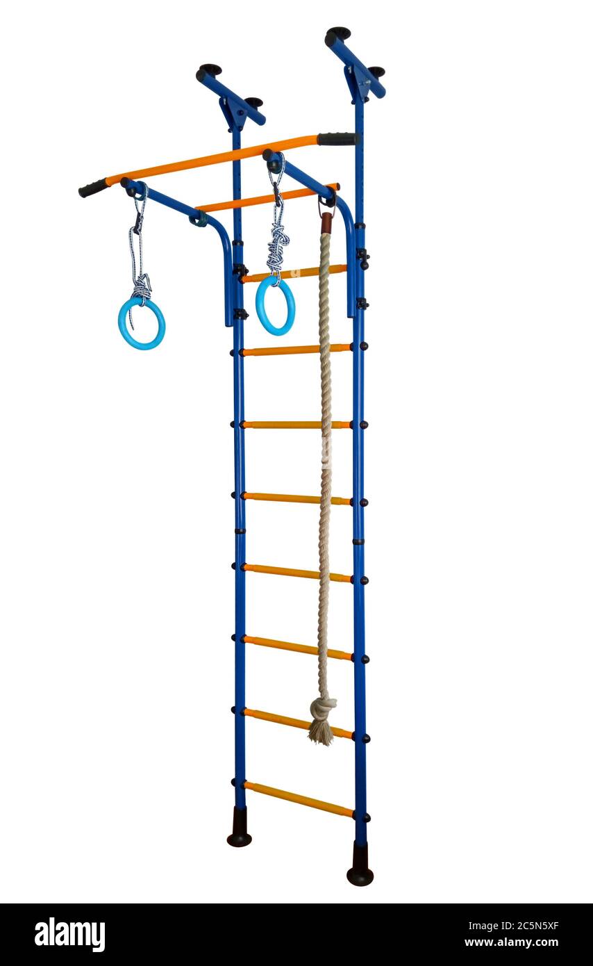 Wall bars isolated on white, clipping path included Stock Photo - Alamy