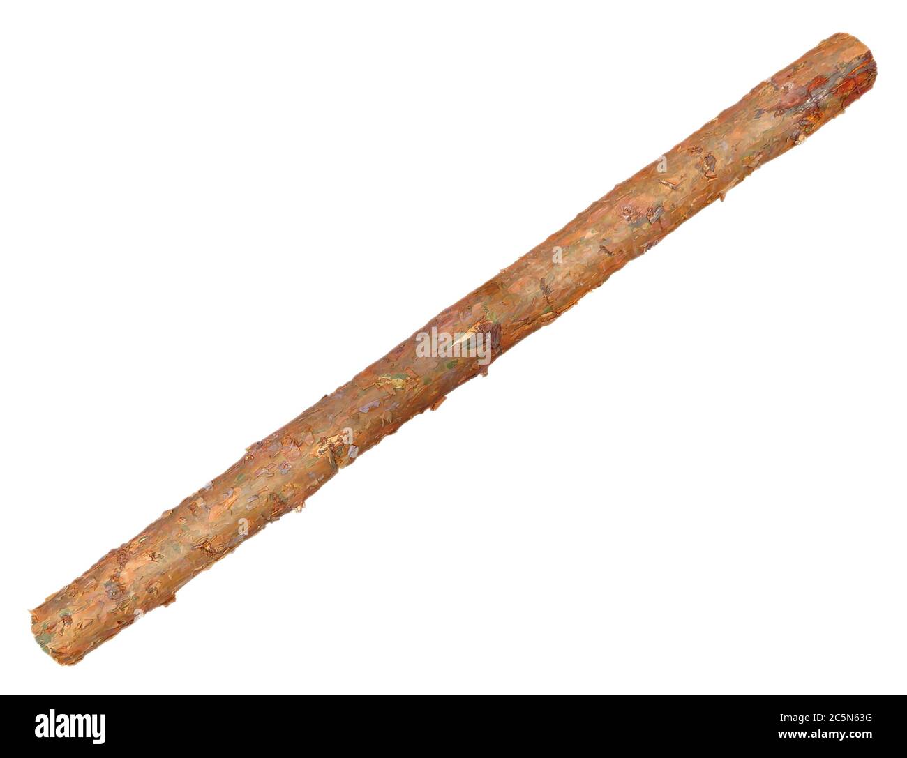 Wooden log isolated on white with Clipping Path Stock Photo - Alamy