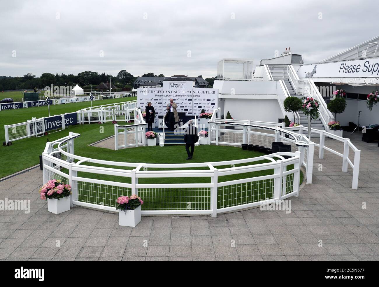 Winners Enclosure at Epsom Racecourse Stock Photo - Alamy