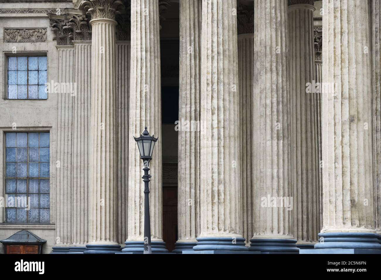 Colonnade of the Kazan Cathedral in Saint Petersburg, Russia. Architecture background of St ...