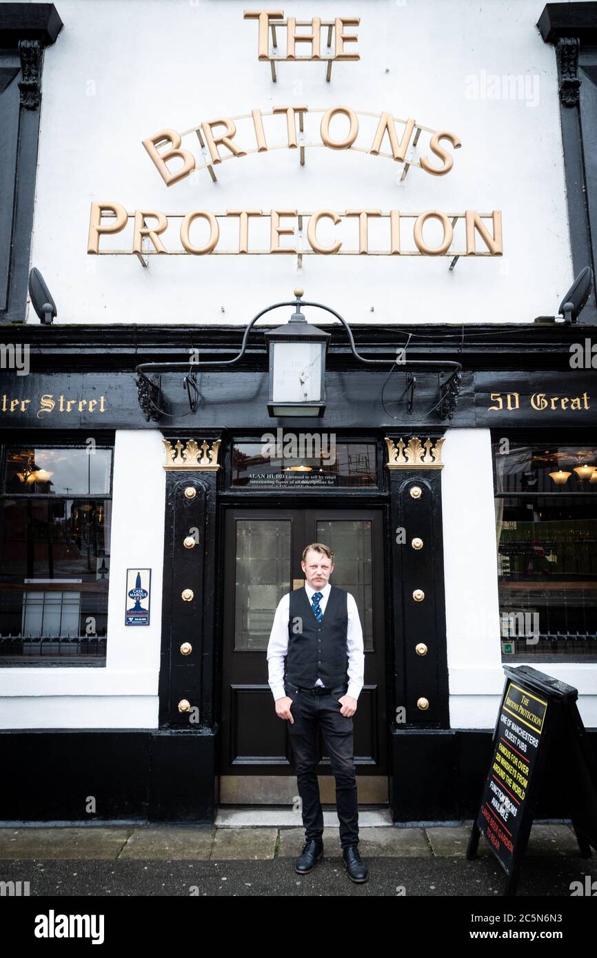 Manchester, UK. 04th July, 2020. The manager, Tor Sagan, stands in ...