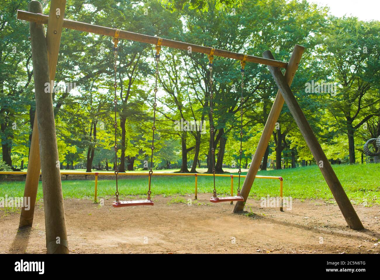 Tree with swing park hi-res stock photography and images - Alamy