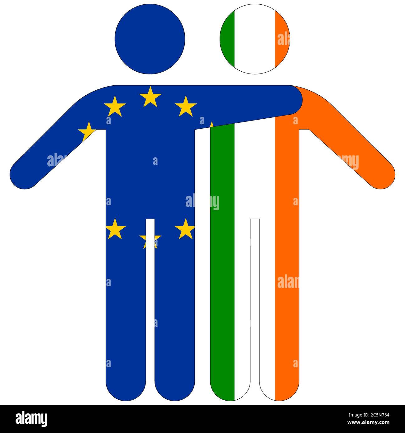 EU - Ireland / friendship concept on white background Stock Photo - Alamy