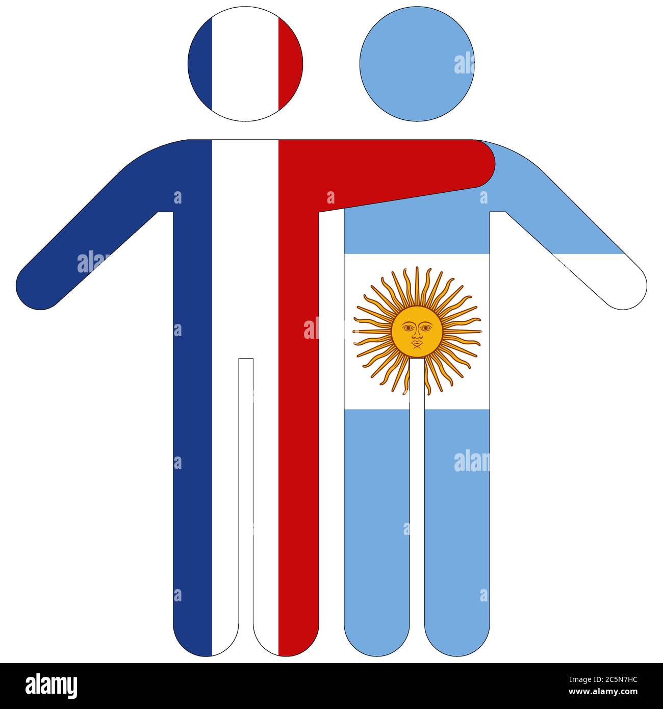 France - Argentina / friendship concept on white background Stock Photo ...