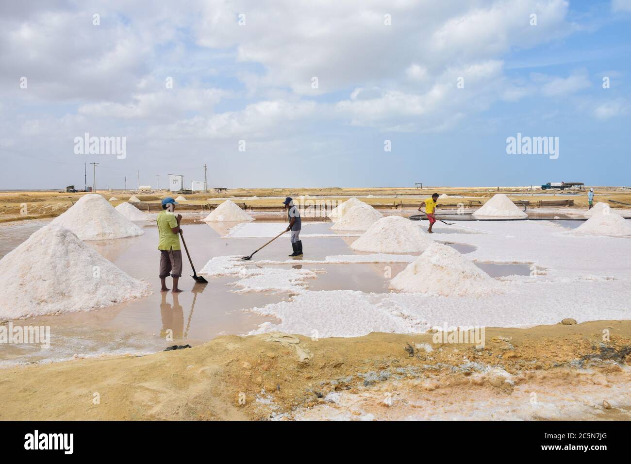 Salt farming in La Guajira region of Colombia Stock Photo - Alamy