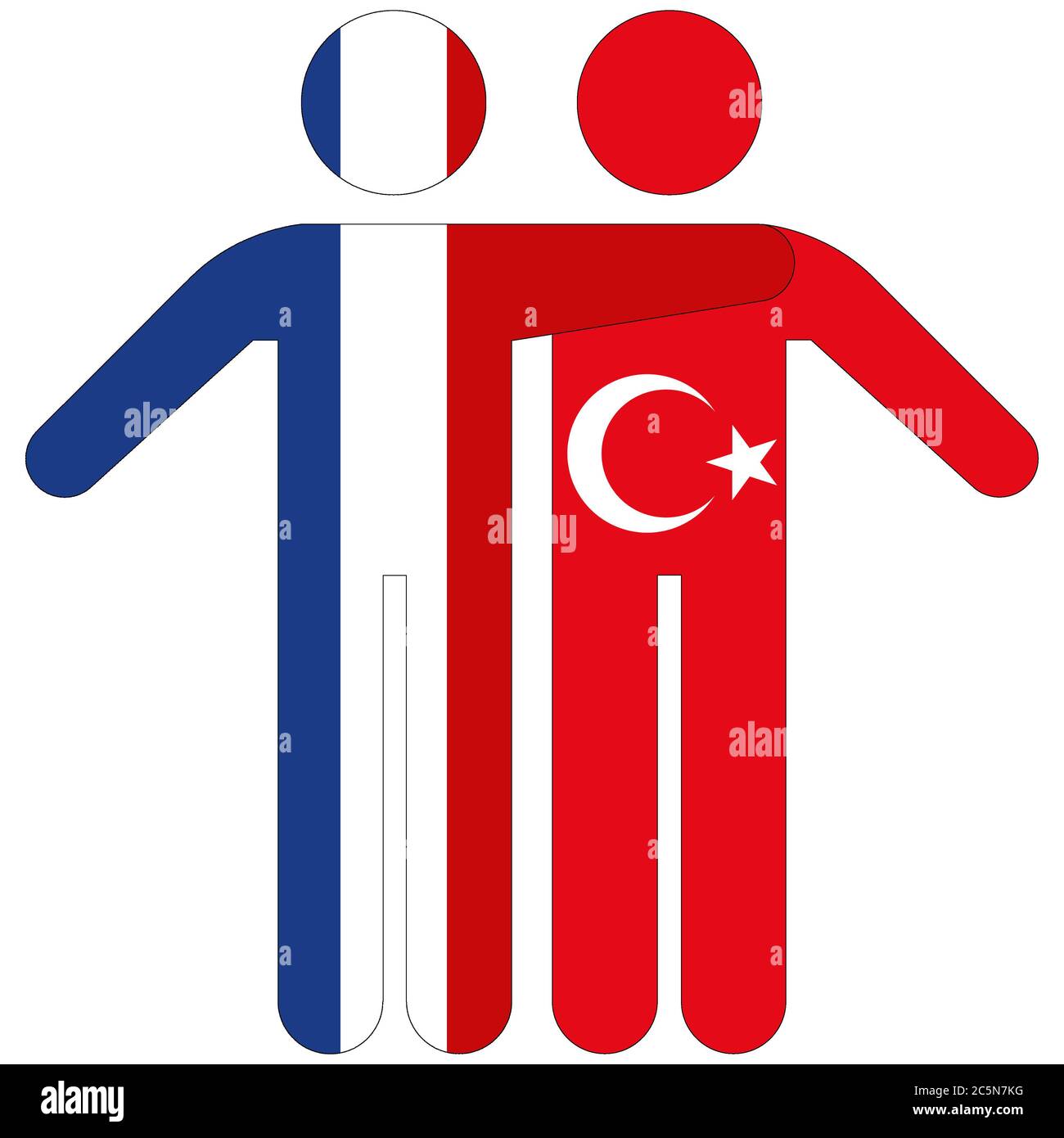 France - Turkey / friendship concept on white background Stock Photo ...