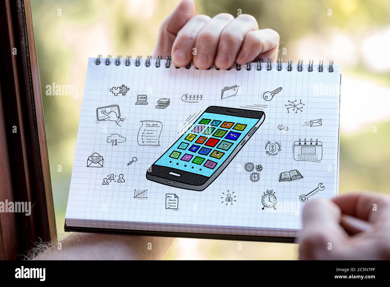Hand drawing apps concept hi-res stock photography and images - Alamy