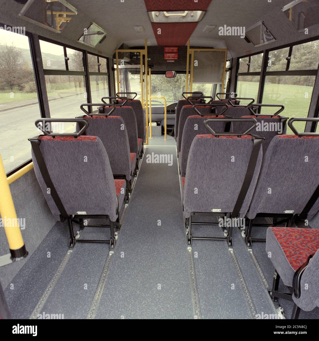 Interior of local service minibus Stock Photo - Alamy