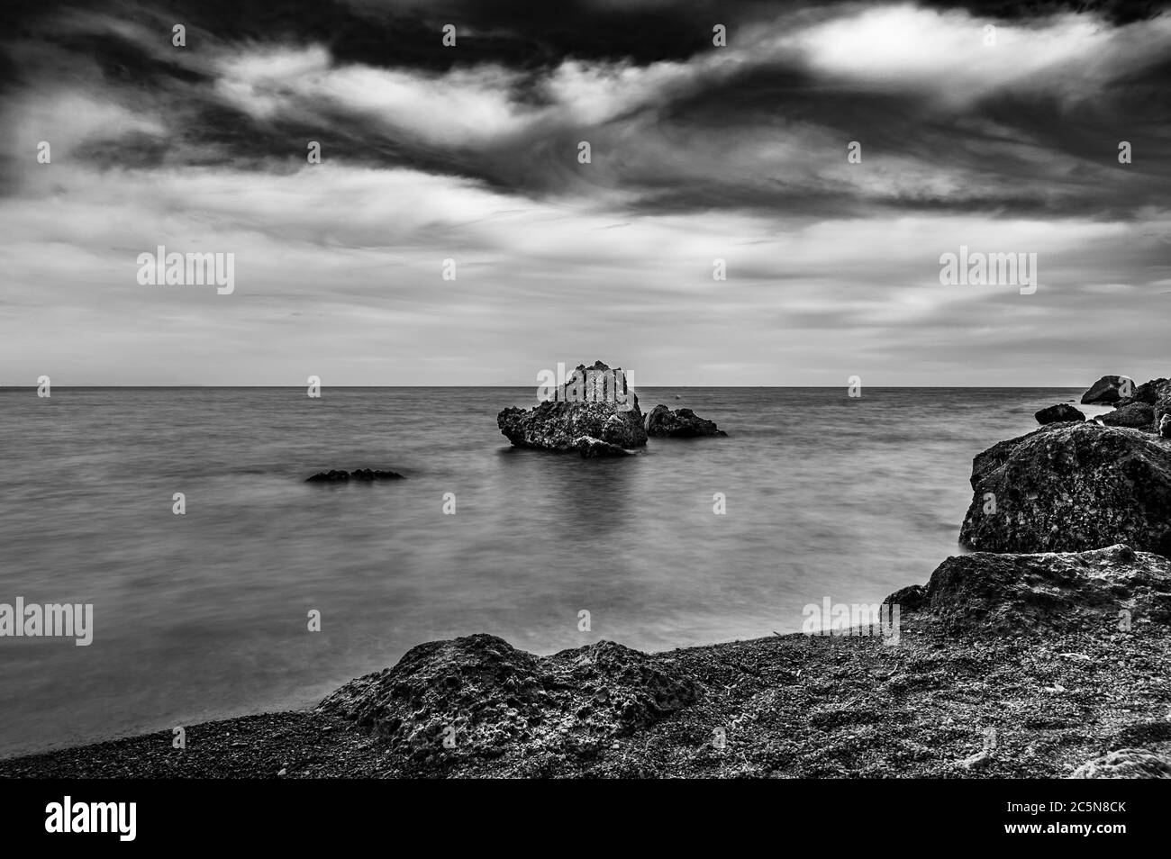 Surrounded by stones Black and White Stock Photos & Images - Alamy