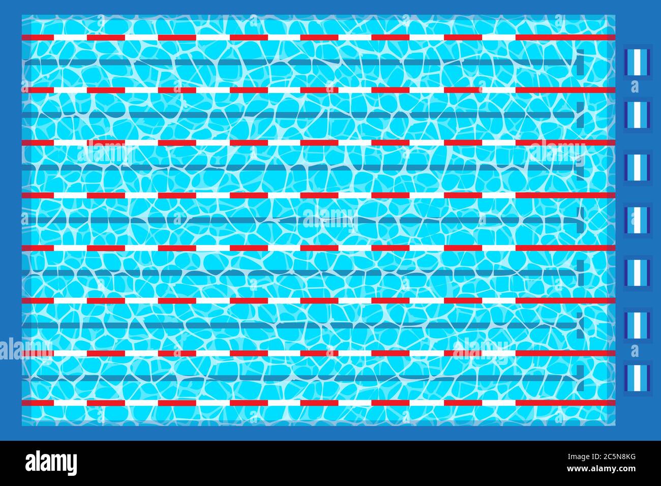 Swimming pool competition aerial view Stock Vector Images - Alamy