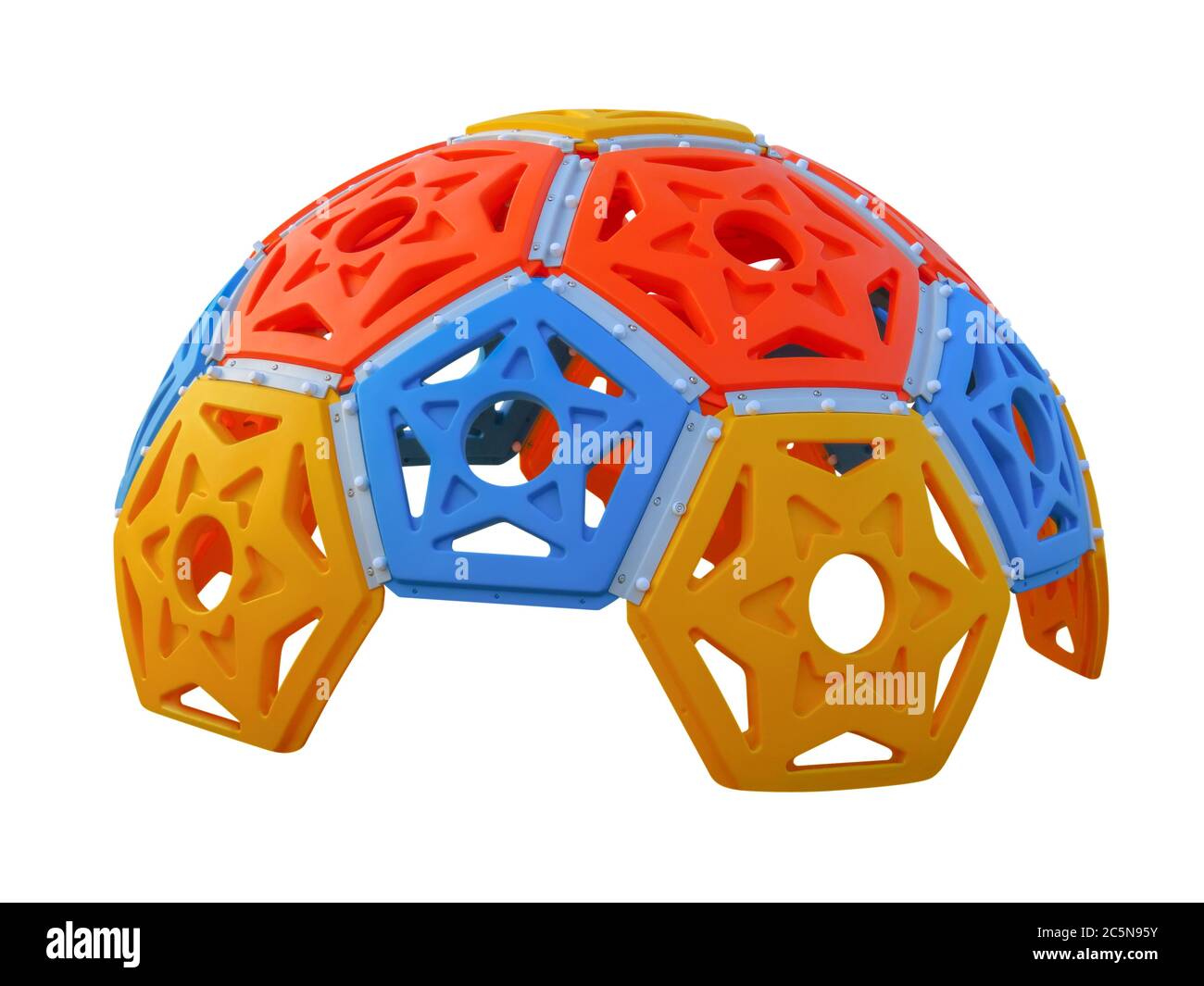 Isolated plastic sphere on the playground. Clipping Path included Stock ...