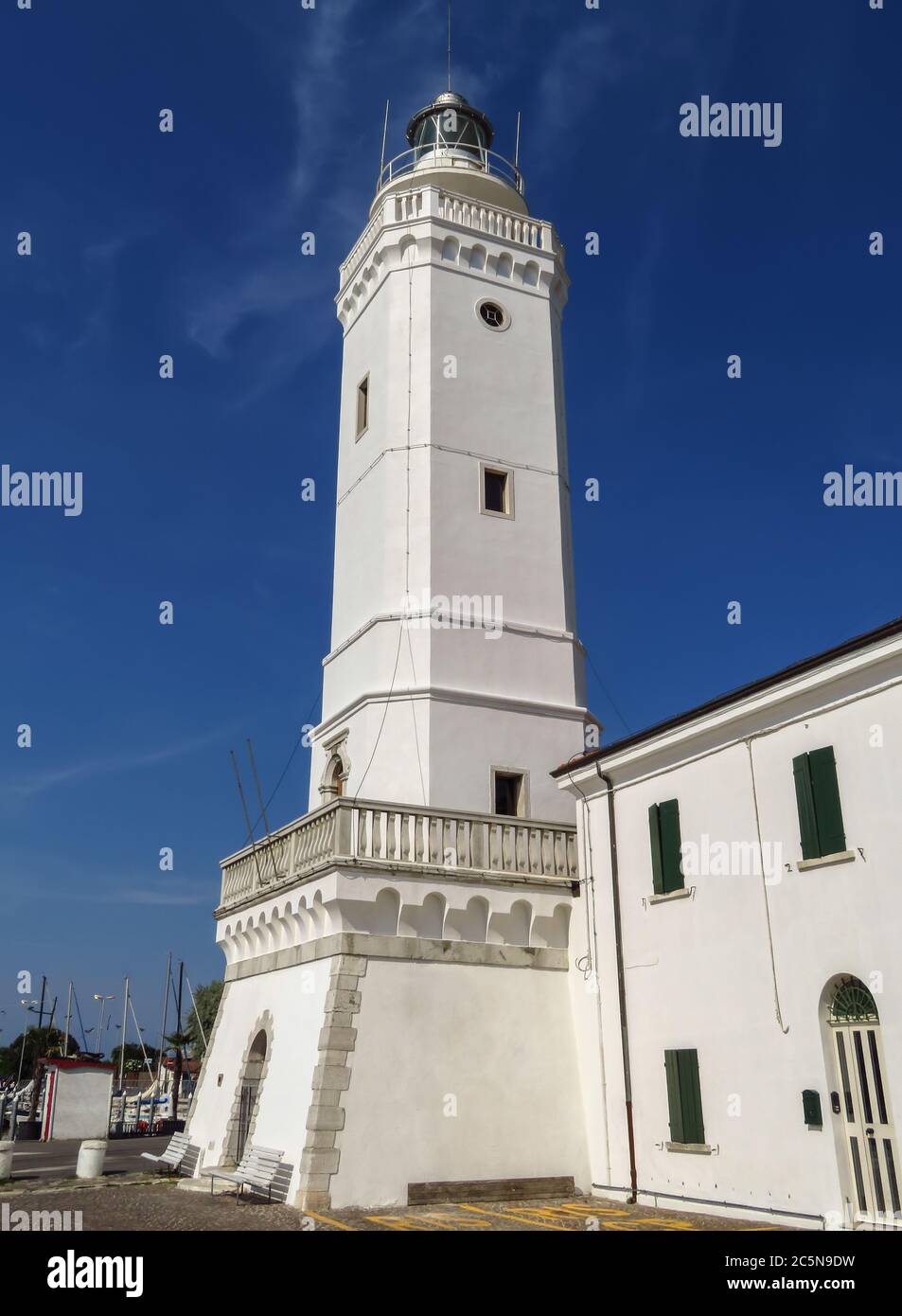 Ancient eighteenth century lighthouse in Rimini, Italy Stock Photo - Alamy