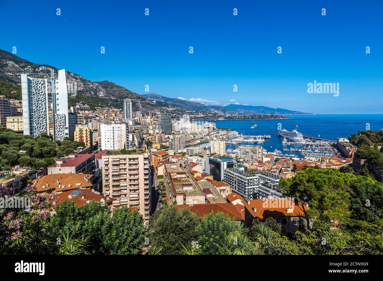 Panoramic view of Monte Carlo in a summer day, Monaco Stock Photo - Alamy