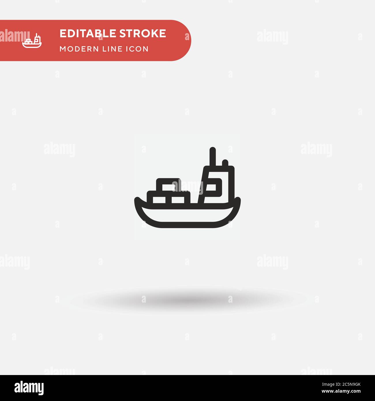 Shipping Simple vector icon. Illustration symbol design template for ...