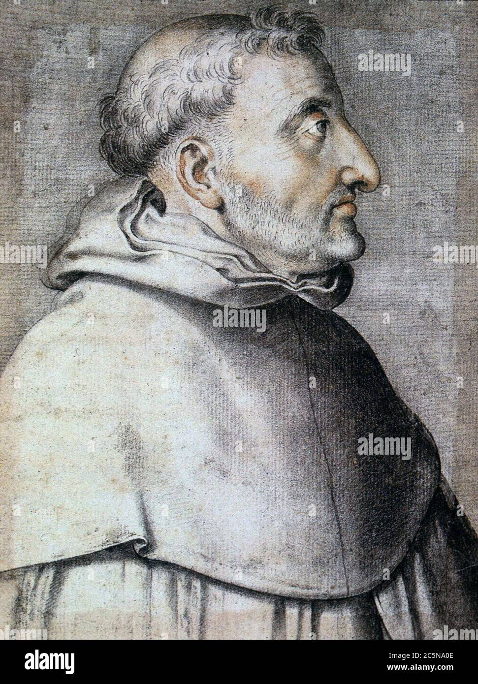 GRANADA, FRAY LUIS DE. ESCRITOR Y RELIGIOSO. GRANADA 1504-1588. DIBUJO ...