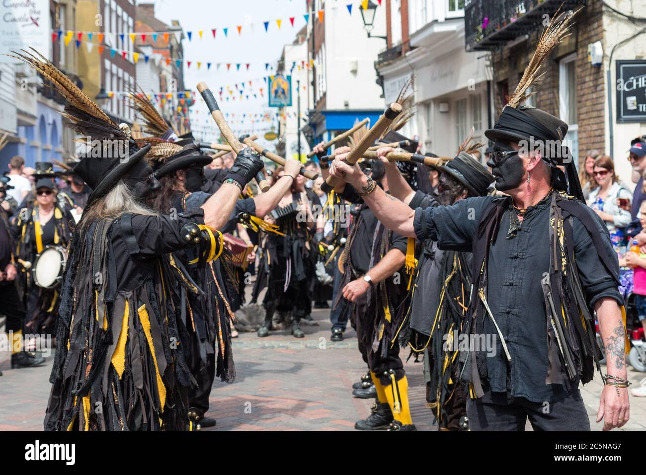 Traditional dancing at the Rochester Sweeps Festival Kent Stock Photo ...