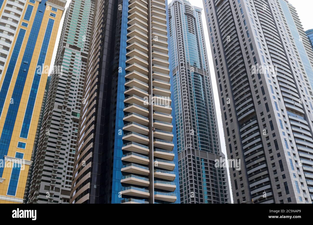 Luxury modern skyscrapers in the center of Dubai city, United Arab ...