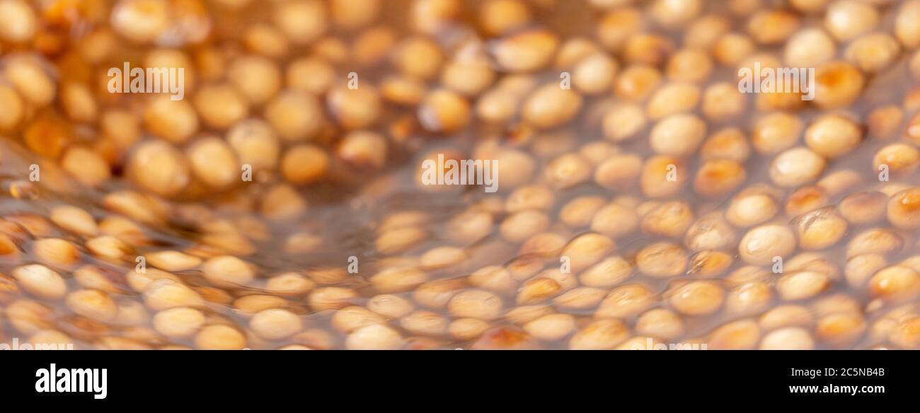 Cooking, boiling brown sugar flavor tapioca pearl balls, ingredient of ...