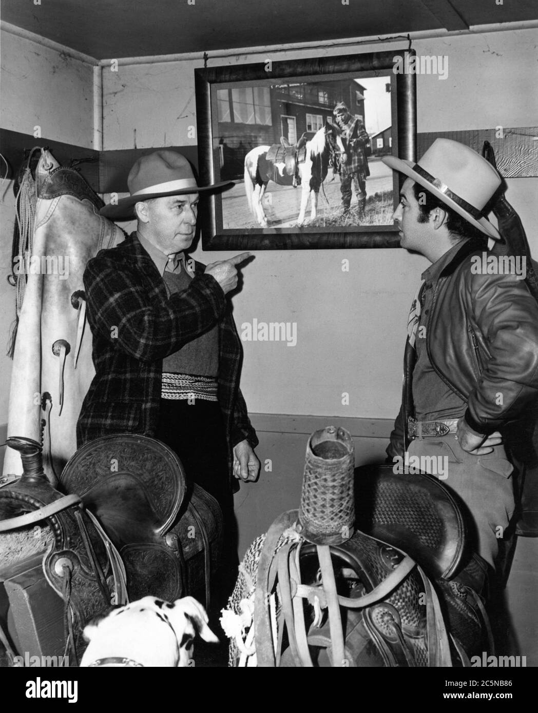 ROBERT TAYLOR visits legendary silent western movie star WILLIAM S ...