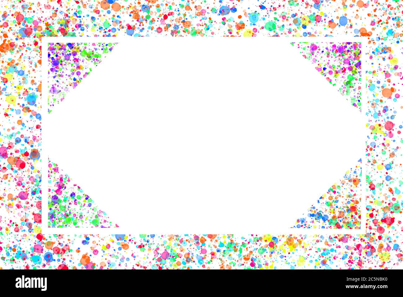 abstract color splash painting party card Stock Photo - Alamy