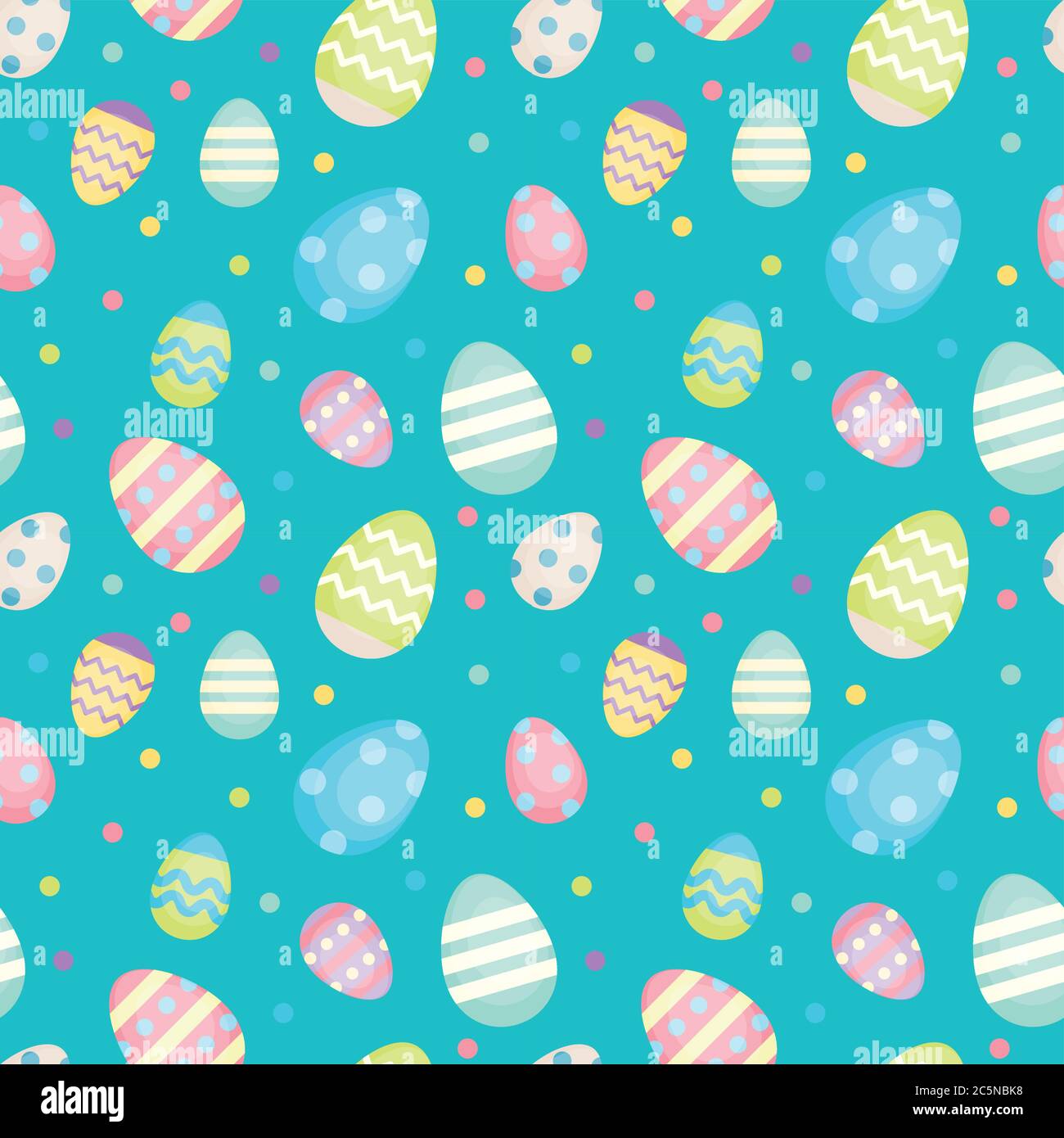 Easter eggs - decorated eggs vector seamless pattern in pastel colors. Background template Stock ...