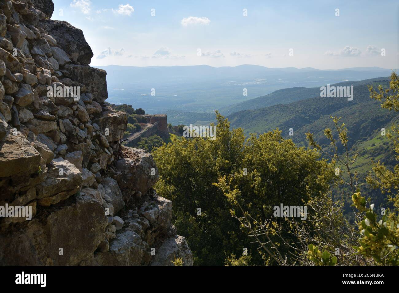 Beautiful landscape of the Golan Heights, Northern Israel. View from ...