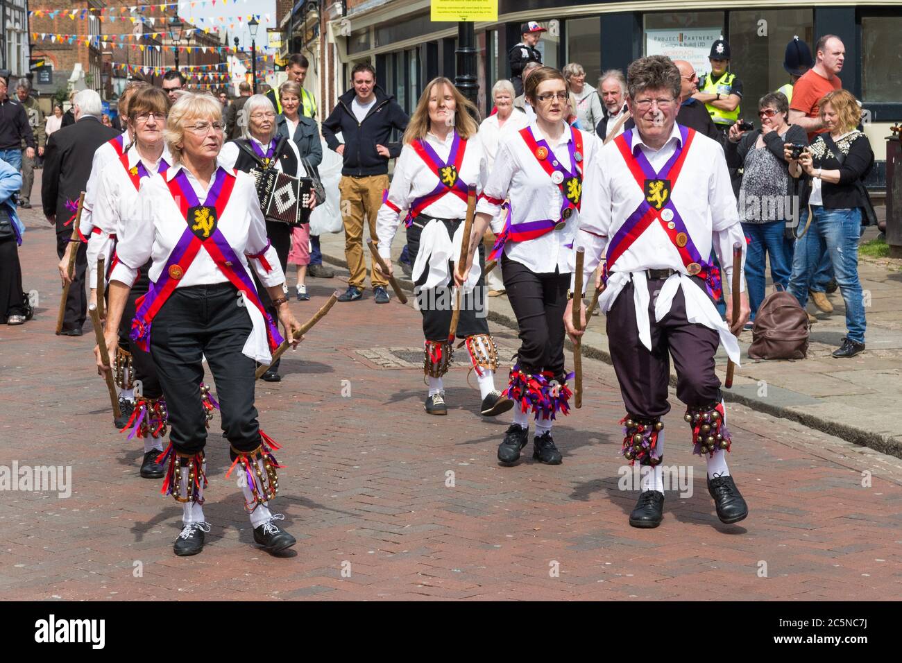 Traditional dancing at the Rochester Sweeps Festival Kent Stock Photo ...