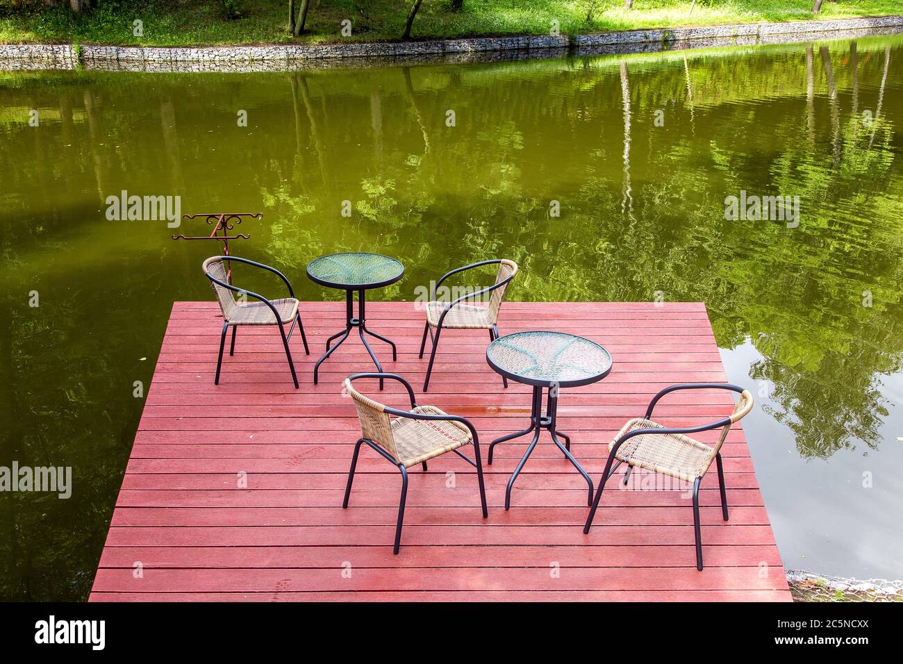 Wicker chairs on river bank hi-res stock photography and images - Alamy