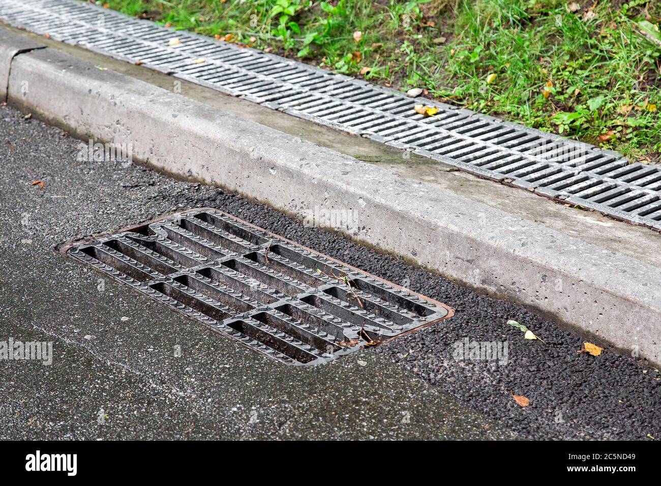 Drain Gutter In The Road High Resolution Stock Photography and Images ...