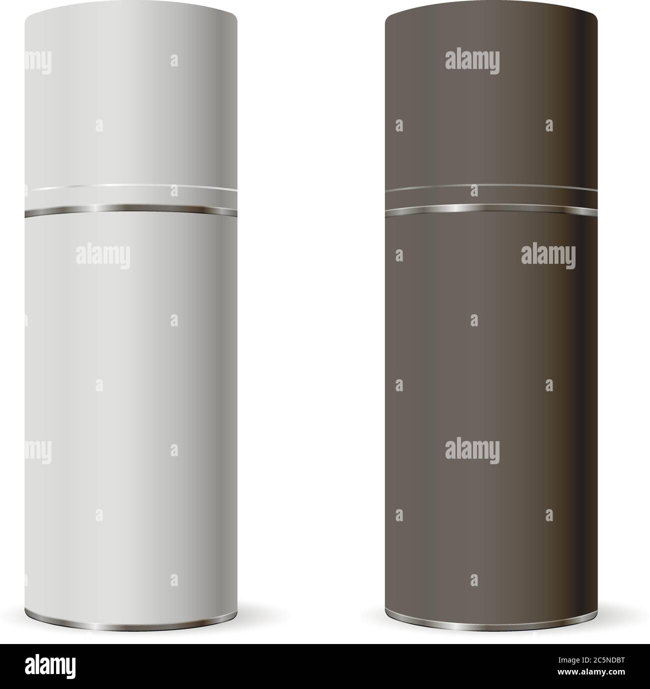 Deodorant spray bottle set. 3d Vector cosmetic pack of aerosol tube ...