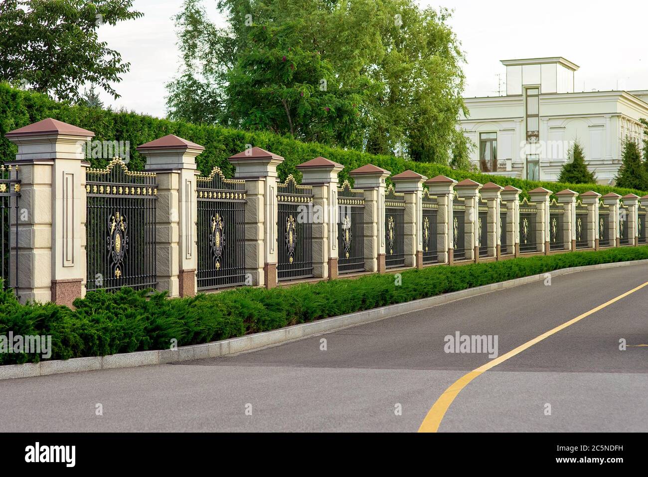 Rustic forged fence hi-res stock photography and images - Alamy