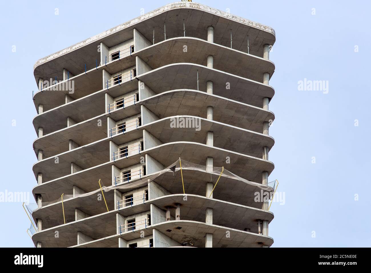 Construction of a multi-storey office building of a monolithic type ...